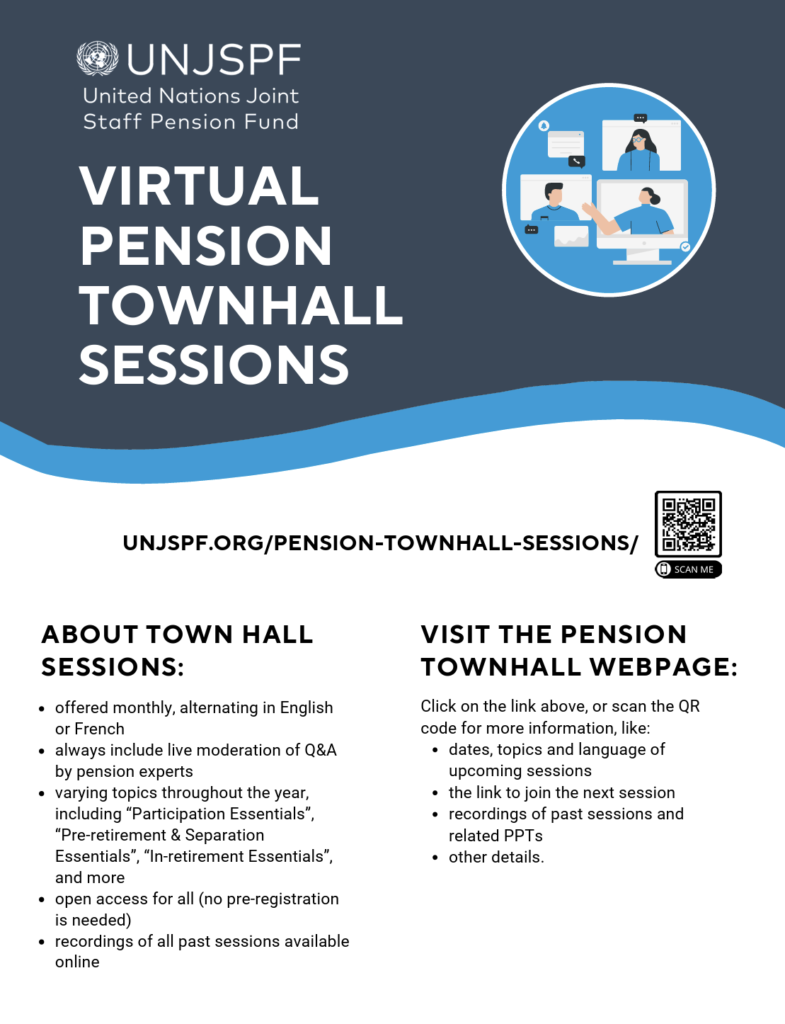 Pension Townhall Sessions - UNJSPF